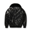 Original Goose Country Men's V-BOMBER FOX FUR leather Jacket